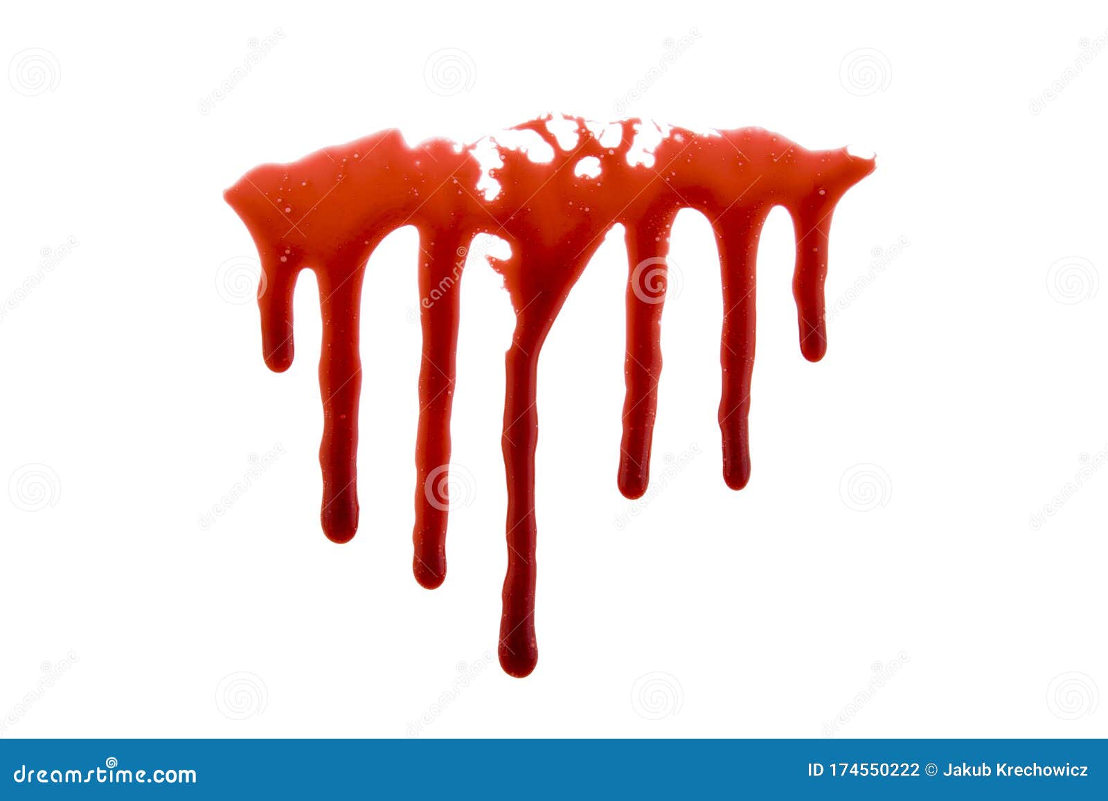 Dripping Blood Isolated on White Stock Photo - Image of pouring, bloody ...