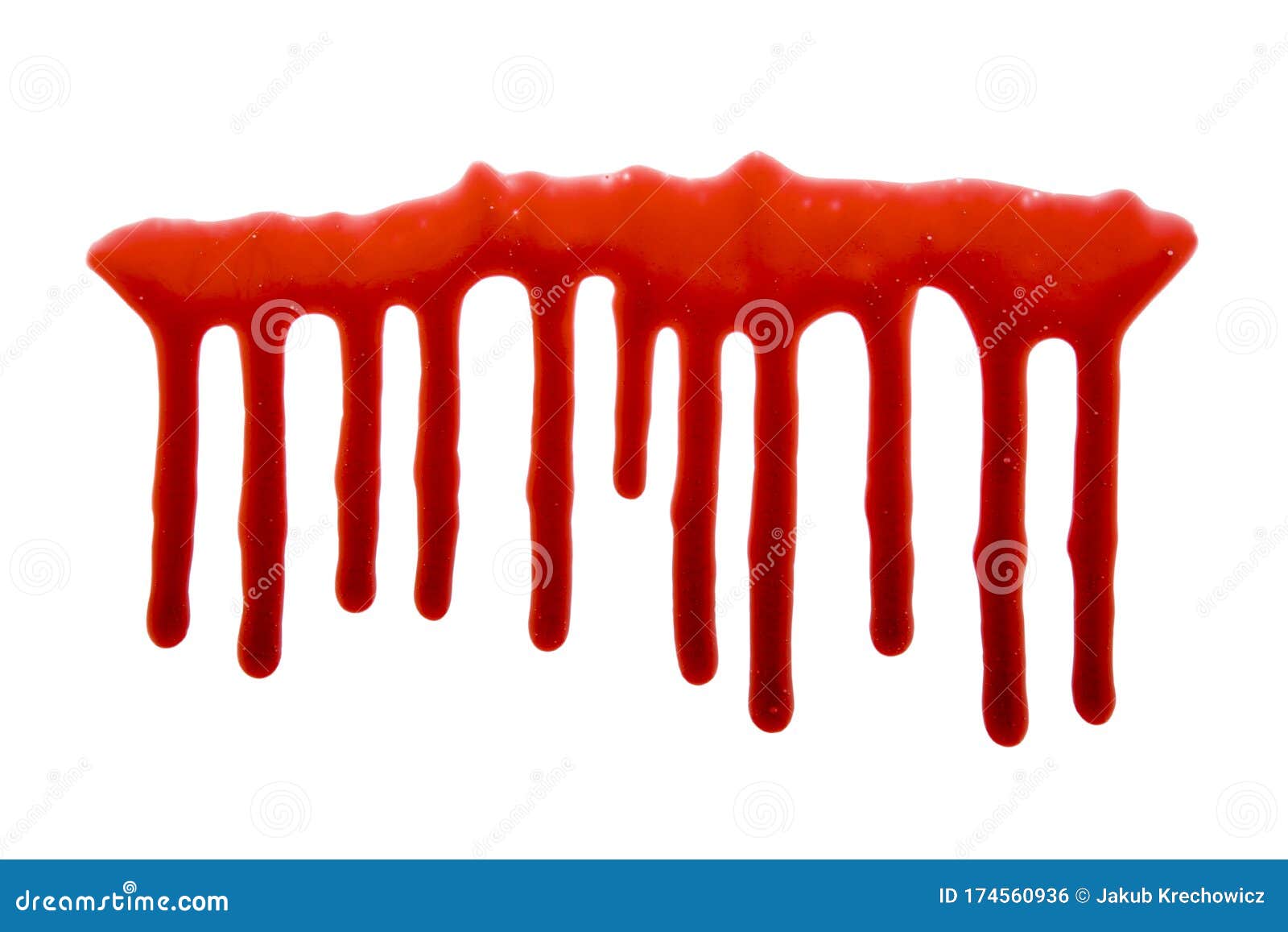 Dripping Blood Isolated on White Stock Photo - Image of abstract ...