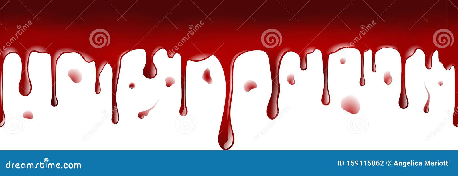Blood Seamless Pattern. Realistic Red Paint Drops And Splashes On ...