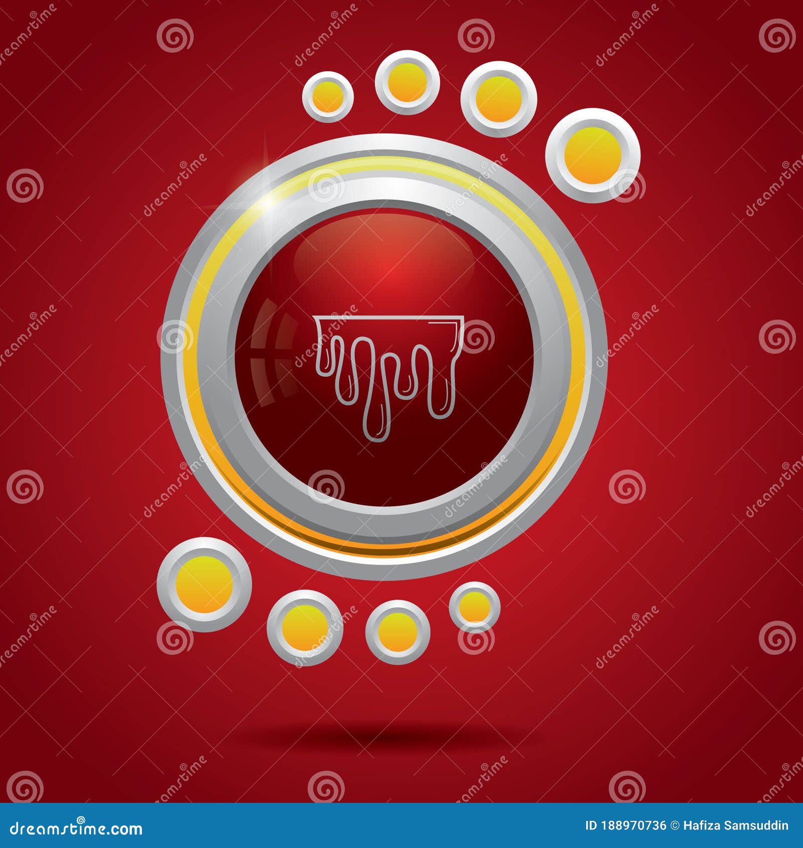 Dripping Blood Set On A White Background. Flowing Red Liquid, Red ...