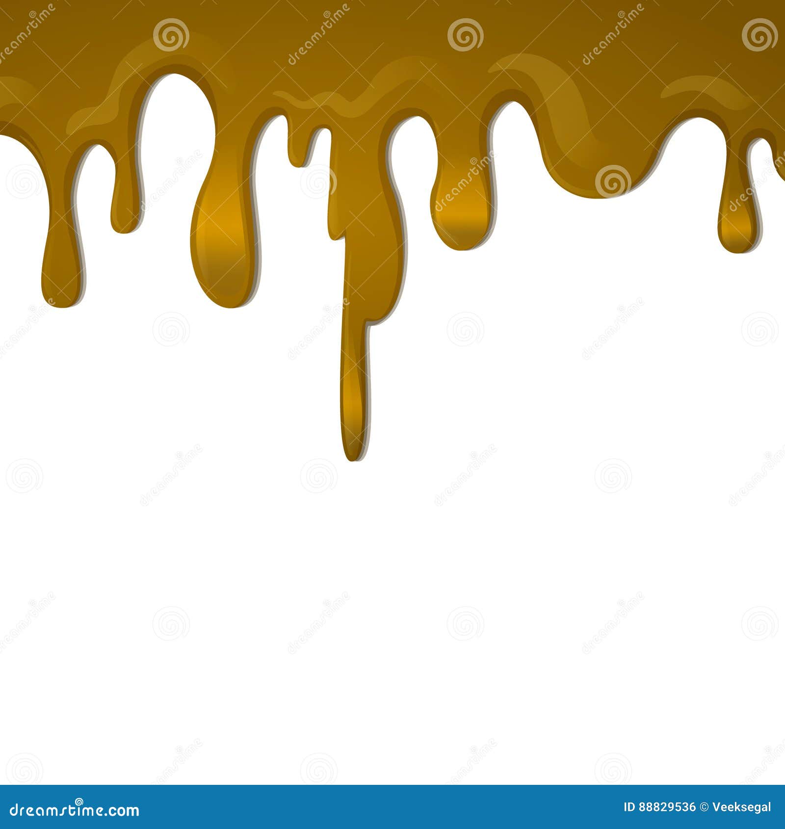 Dripping Caramel. EPS10 Vector Stock Vector - Illustration of molten ...