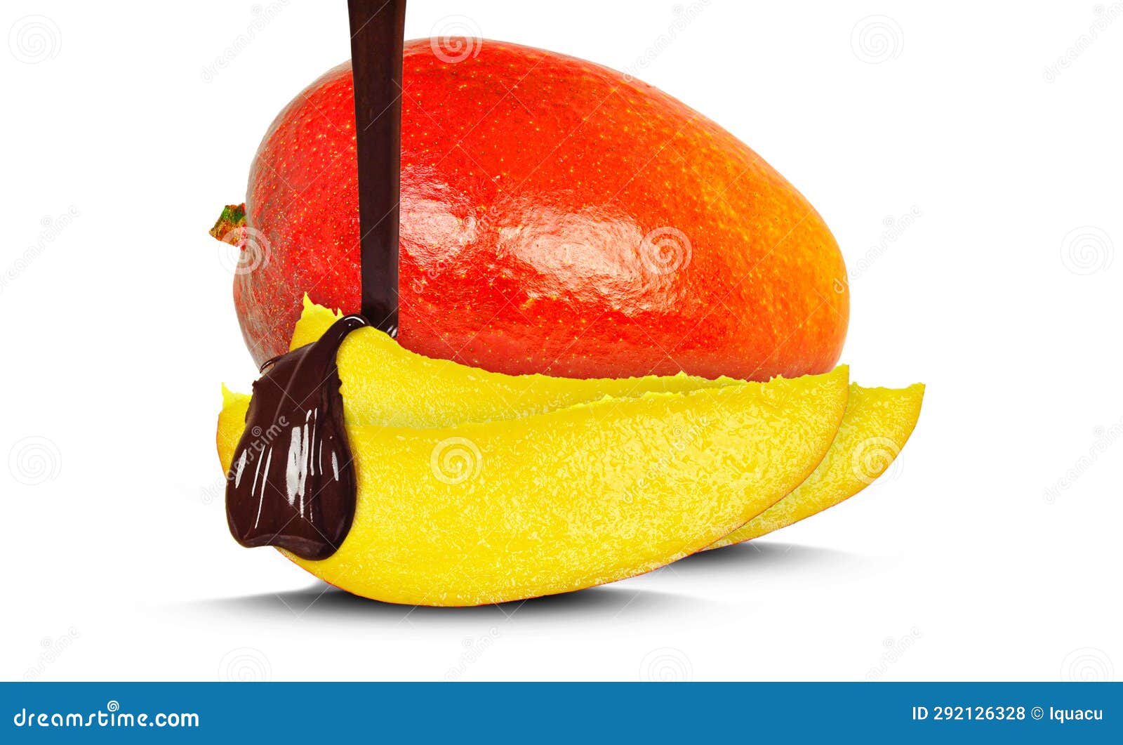 Mango with chocolate stock photo. Image of chocolate - 292126328
