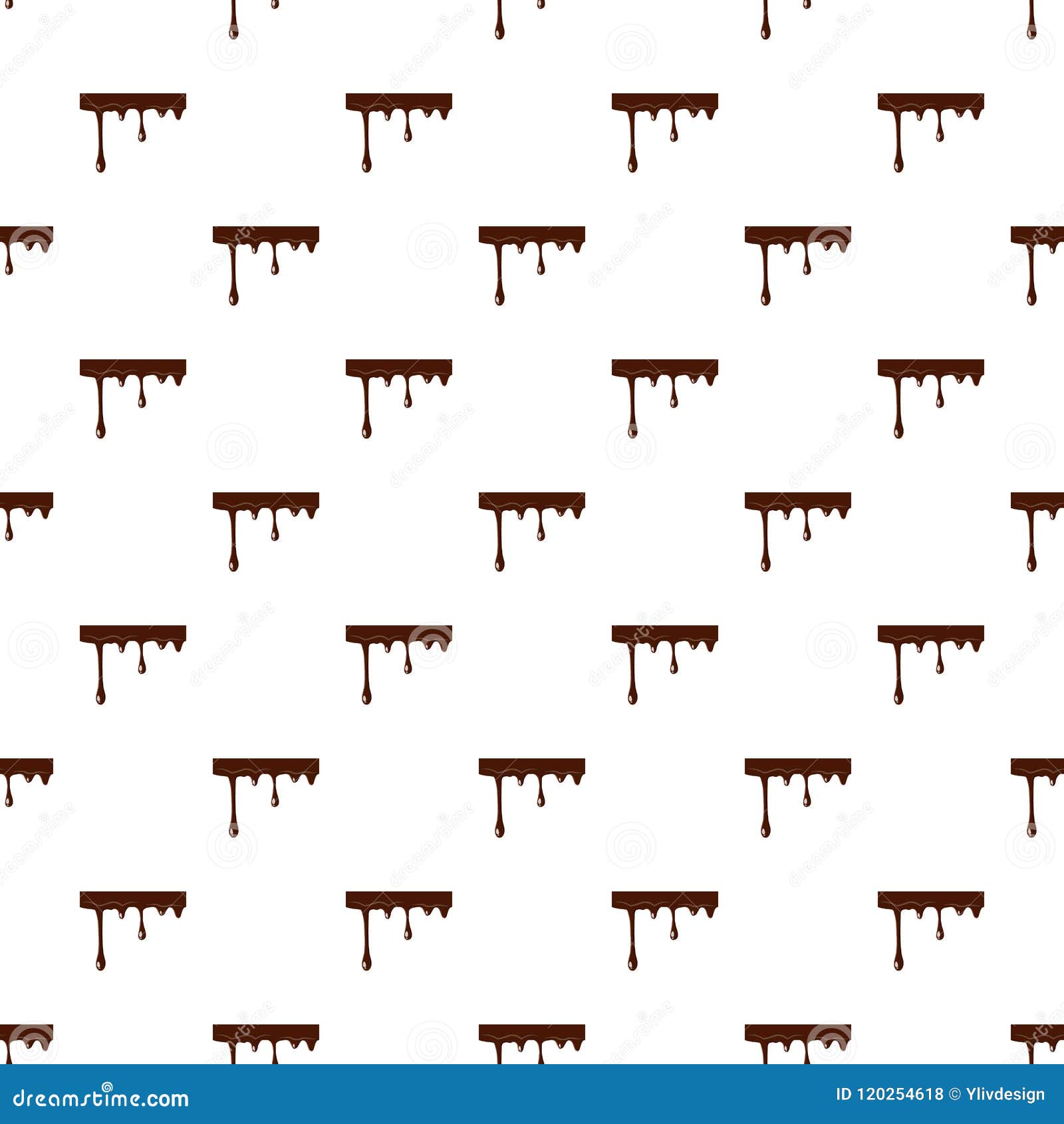 Dripping chocolate pattern stock vector. Illustration of desert - 120254618