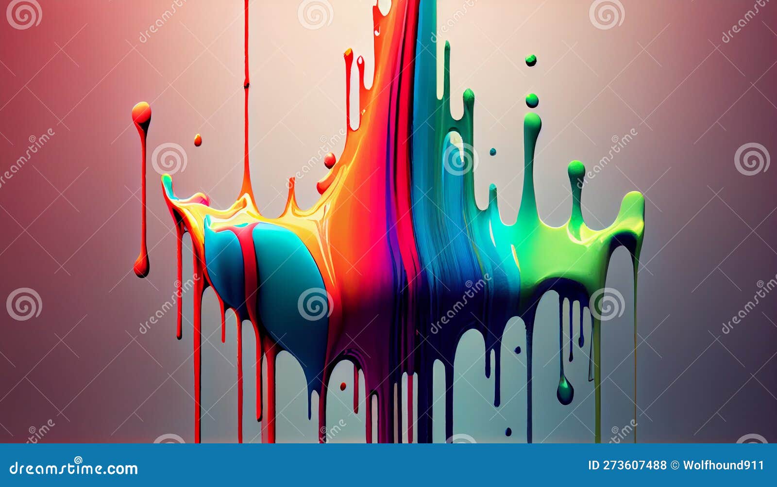 Dripping Chromatic Paint . Generate Ai. Stock Photo - Image of ...
