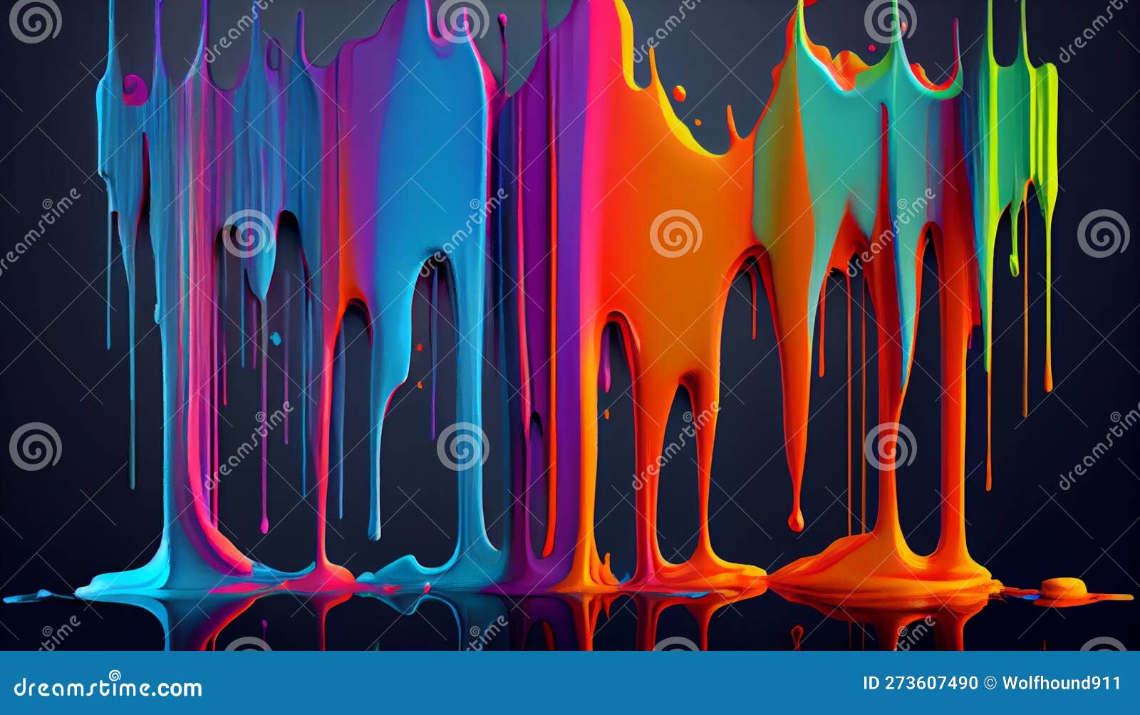 Dripping Chromatic Paint . Generate Ai. Stock Photo - Image of rainbow ...