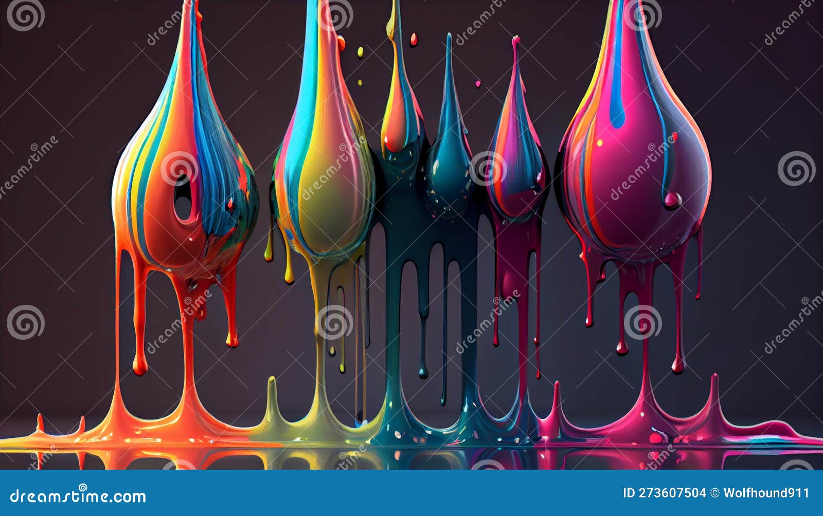 Dripping Chromatic Paint . Generate Ai. Stock Photo - Image of shading ...