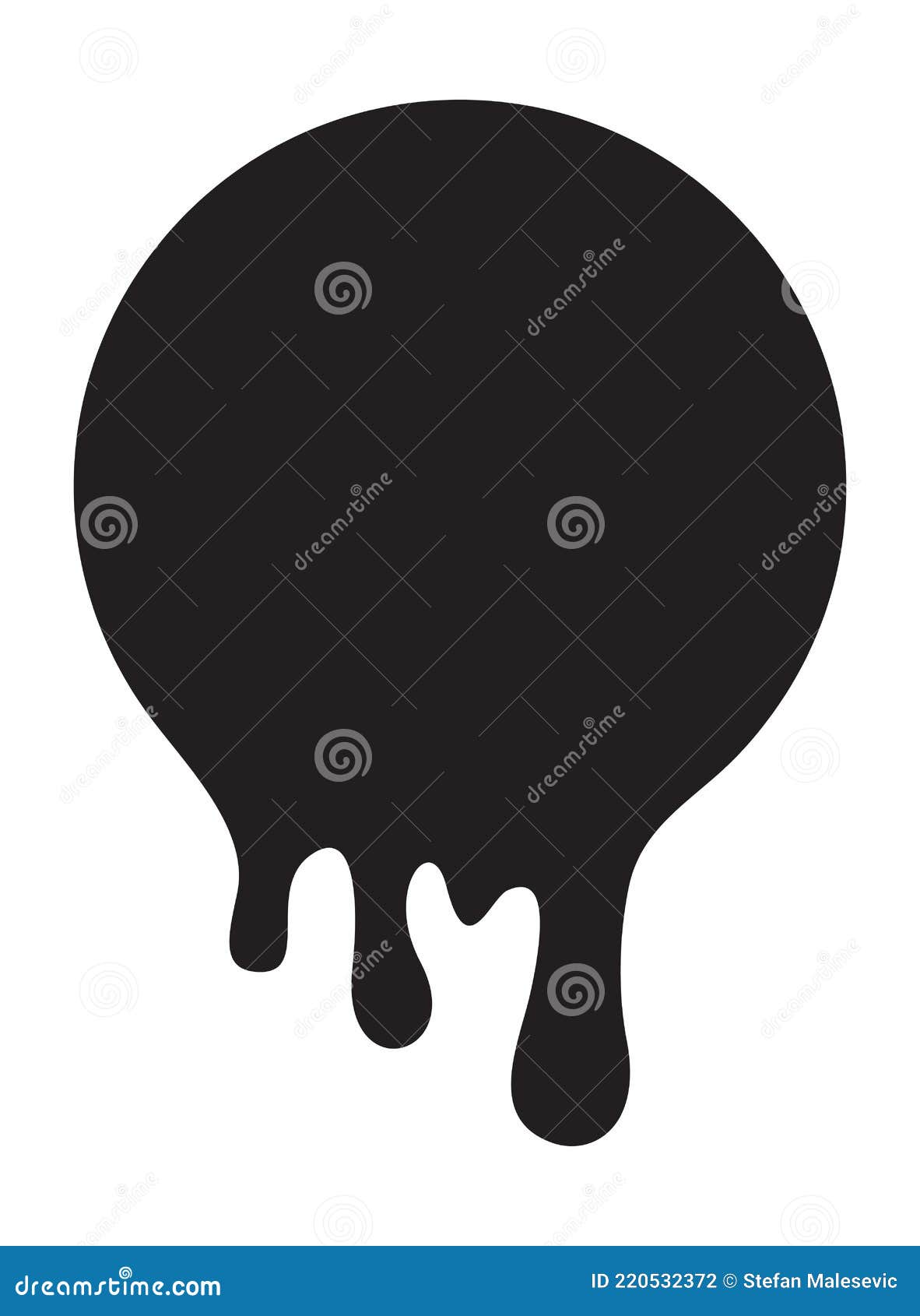Dripping Circle Shape Vector Illustration | CartoonDealer.com #220532372