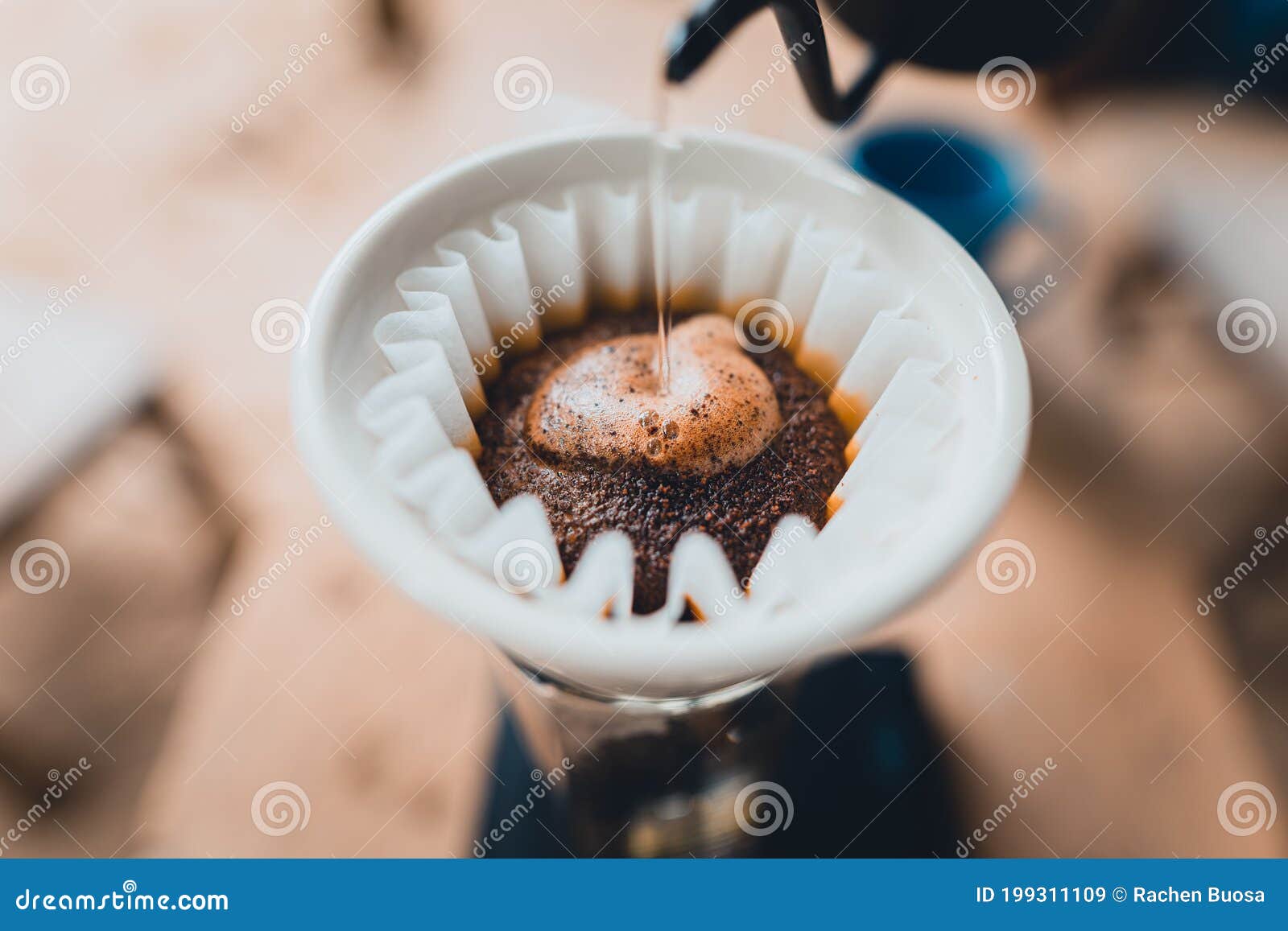Dripping Coffee at Home and Slow Coffee Bar Style Stock Image - Image ...