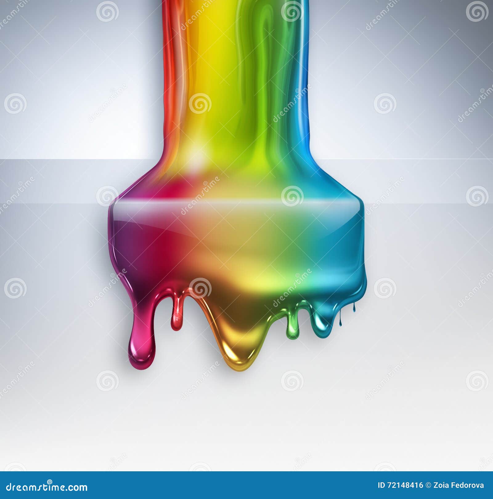 Dripping Colorful Liquid. Caramel, Ink, Blood, Water, Chocolate. Vector ...