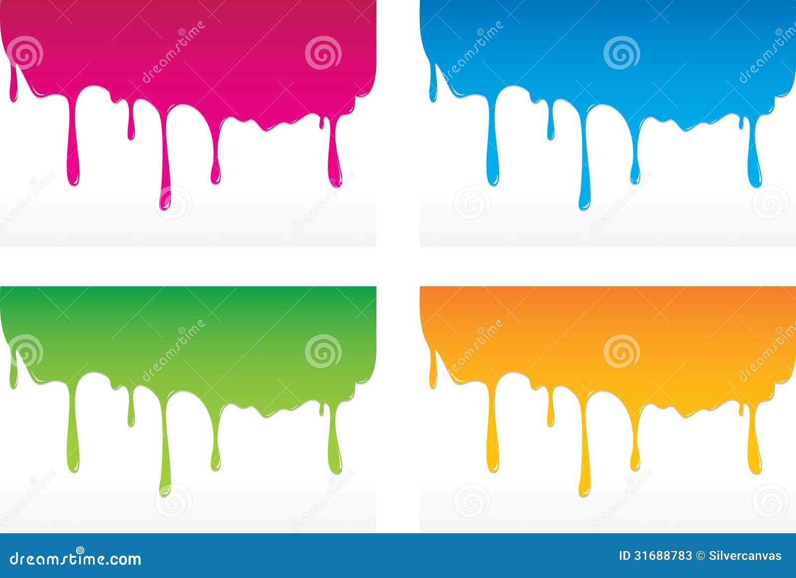 Dripping colors stock vector. Illustration of liquid - 31688783