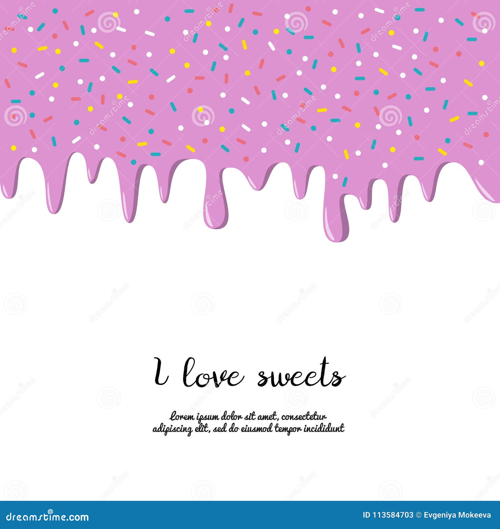 Dripping Donut Glaze Background. Stock Vector - Illustration of ...