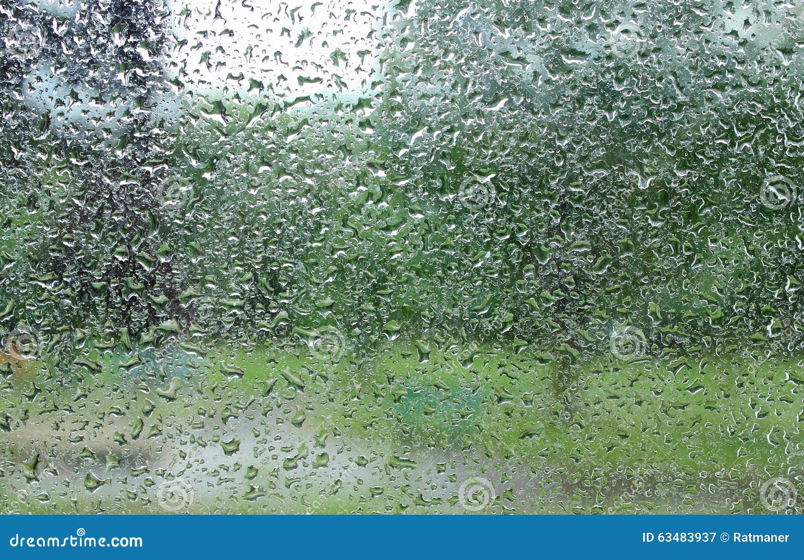 Dripping Down Drops of Rain on Glass Stock Image - Image of background ...