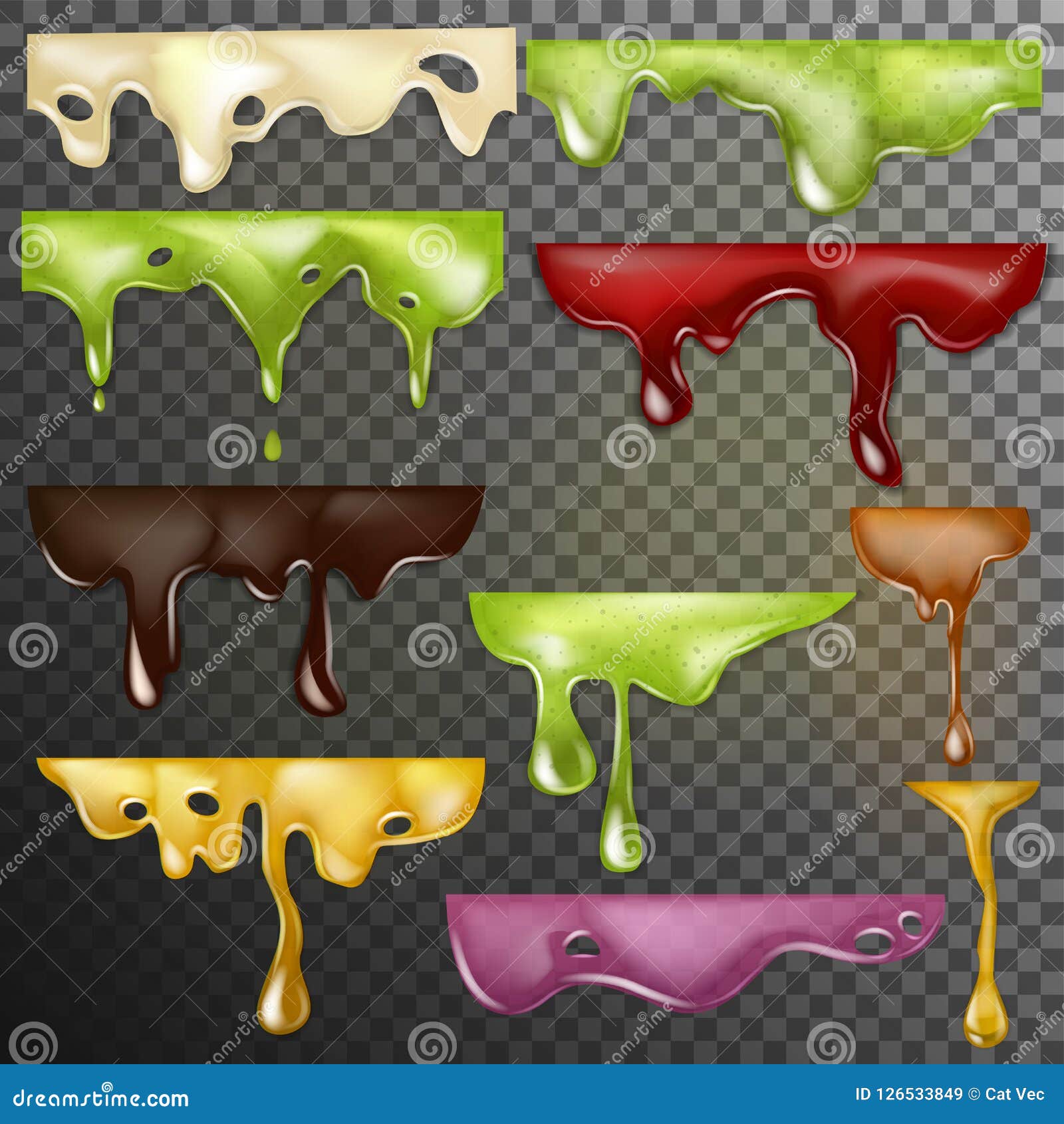 Dripping Drops Vector Dripped Liquid and Dropping Splash Illustration ...