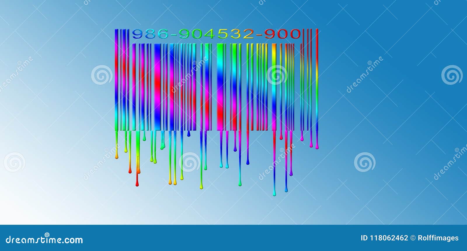 Colorful Barcode stock illustration. Illustration of identification ...