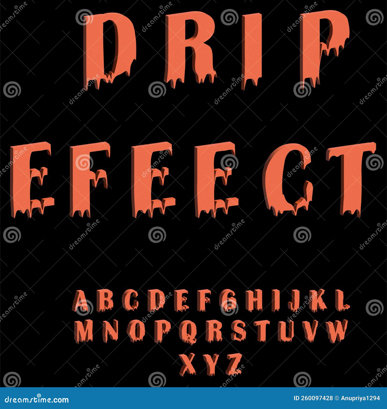 Dripping Effect Alphabate Vector File | CartoonDealer.com #260097428