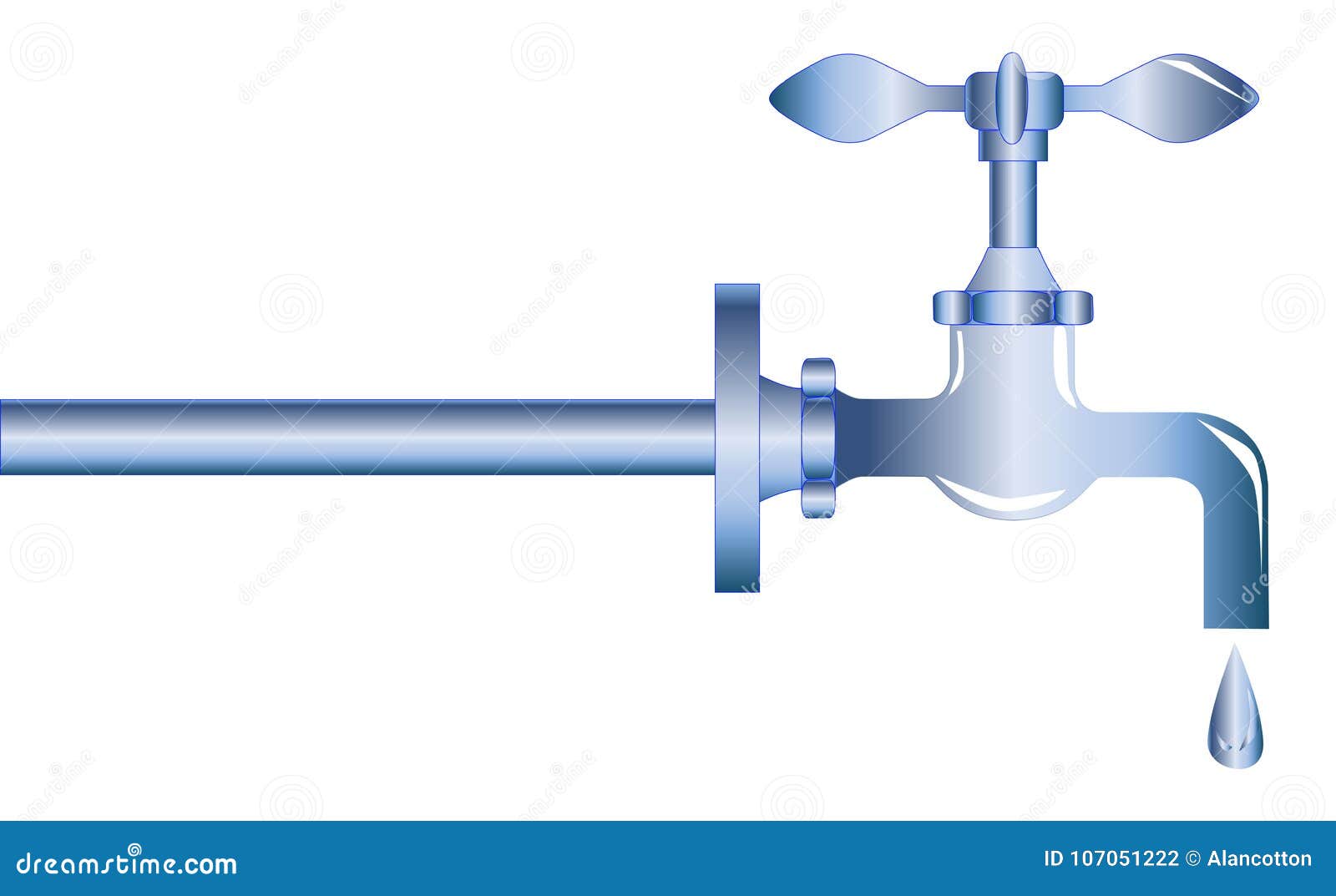 Dripping Faucet stock vector. Illustration of garden - 107051222