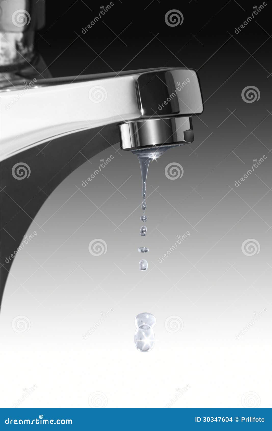 Dripping Faucet and Water Drops Stock Photo - Image of liquid, clean ...