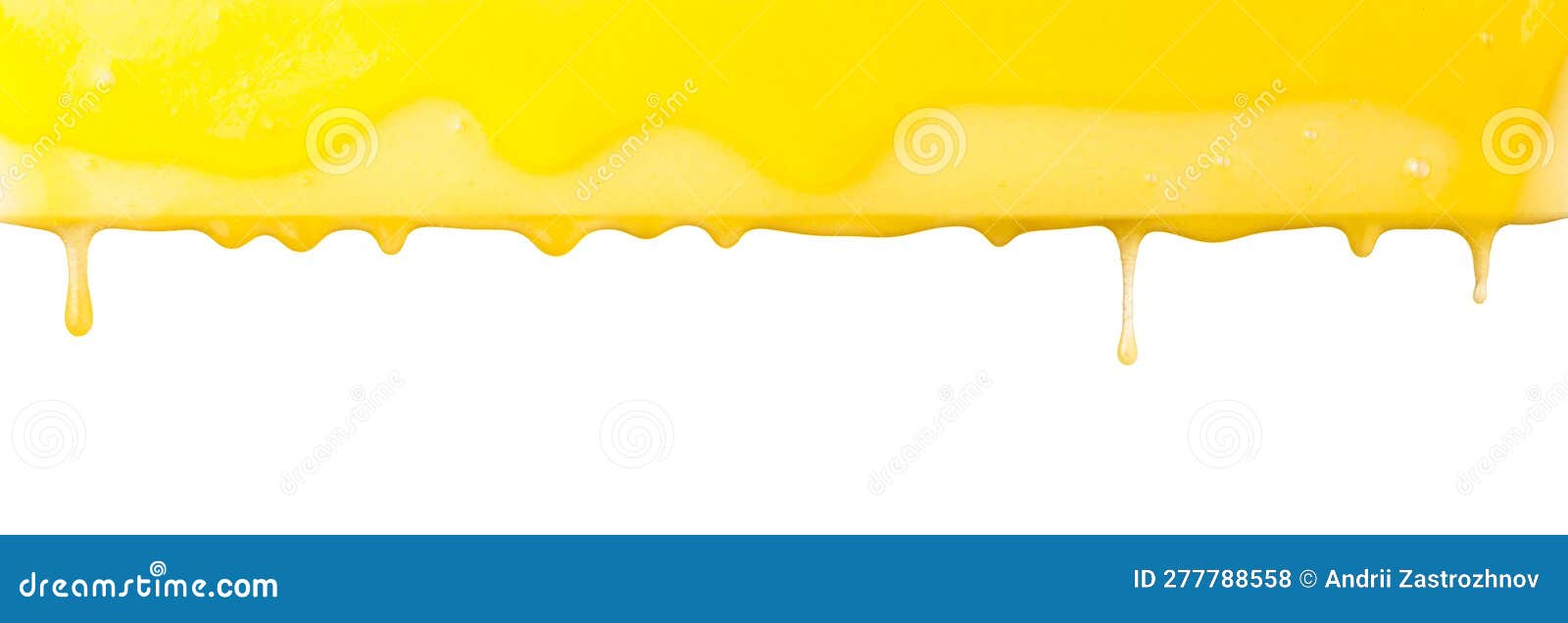 Dripping and Flowing Yellow Honey on a White Background Stock Photo ...