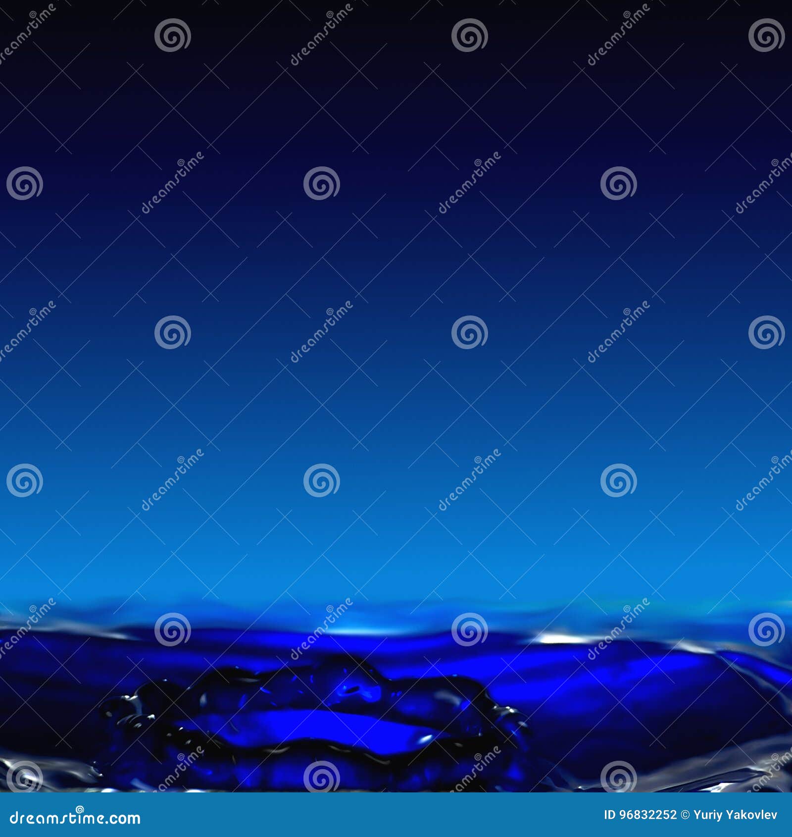 Dripping Fluidity, a Clear Water Crater with Backlight. Stock Photo ...
