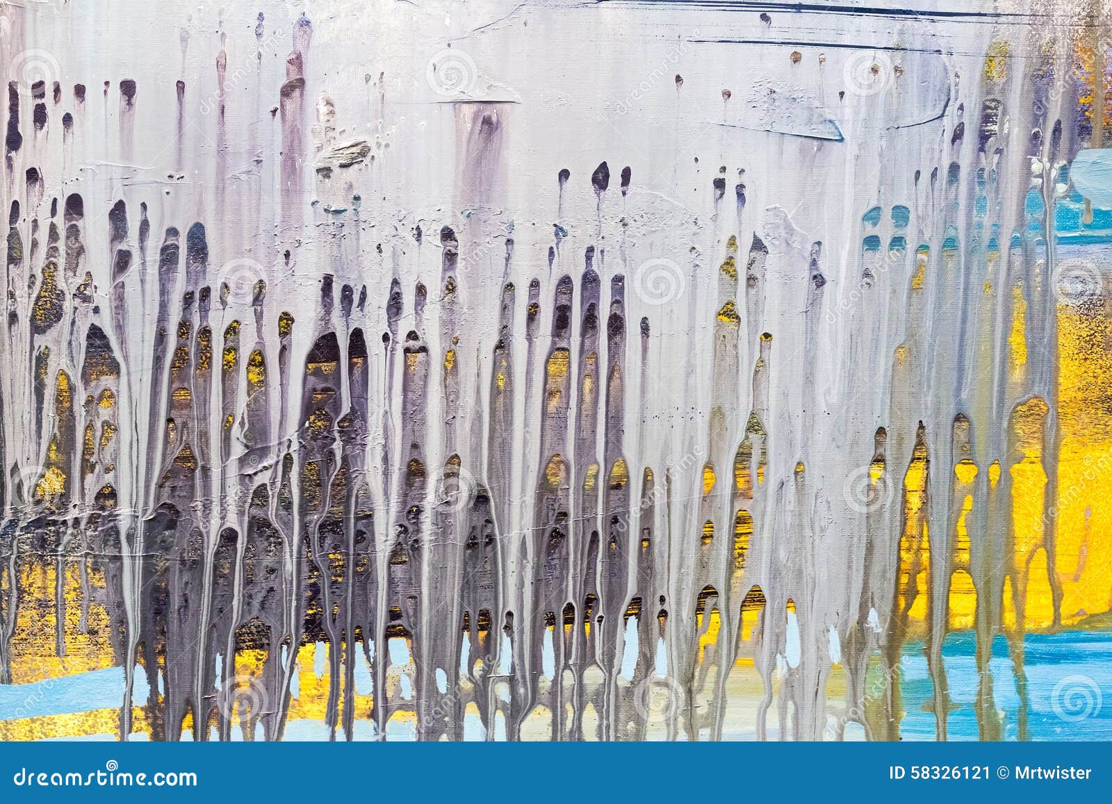 Dripping Gray Paint Abstract Stock Image - Image of bright, blob: 58326121