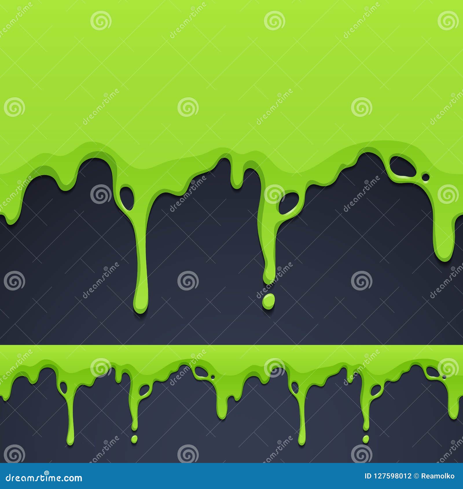 Dripping Green Slime Animation. Cartoon Animated Toxic Waste Liquid ...