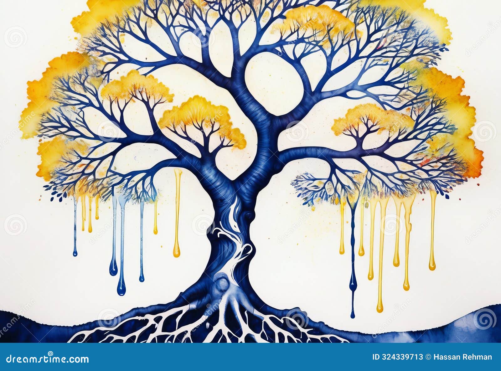 Dripping Ink in Alcohol Style Drawing Stock Illustration - Illustration ...