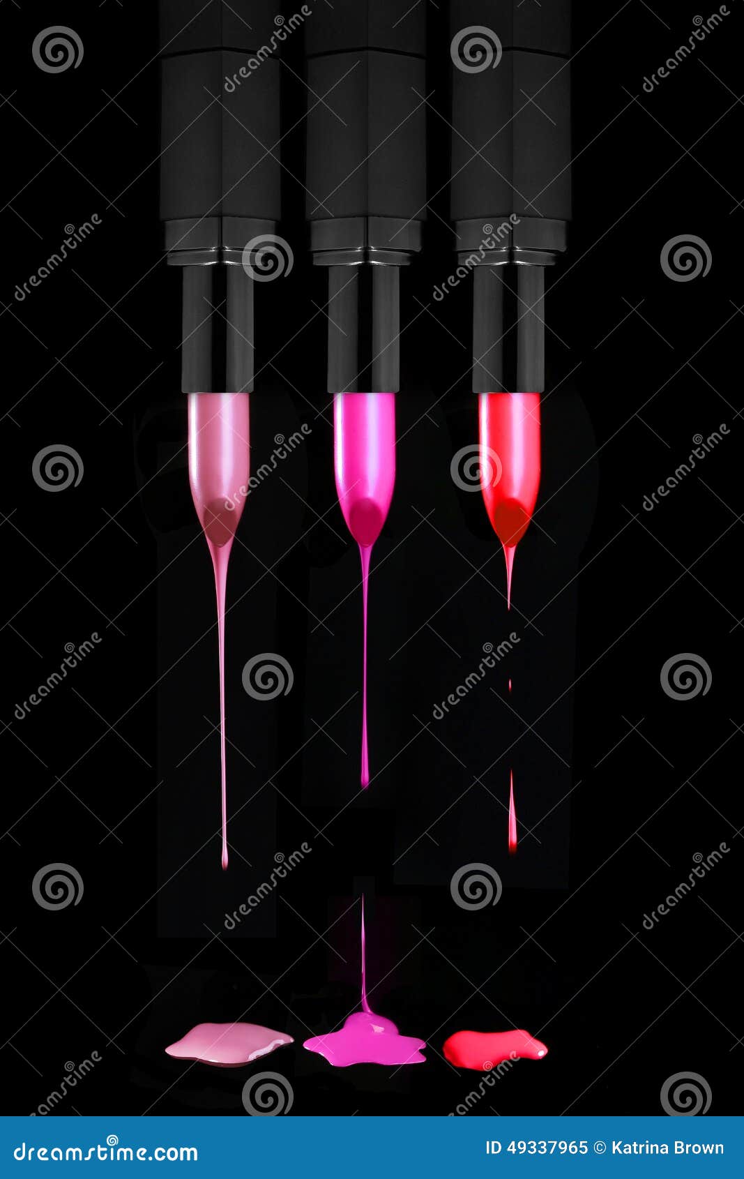 Dripping Lipsticks on a Black Background Stock Image - Image of beauty ...