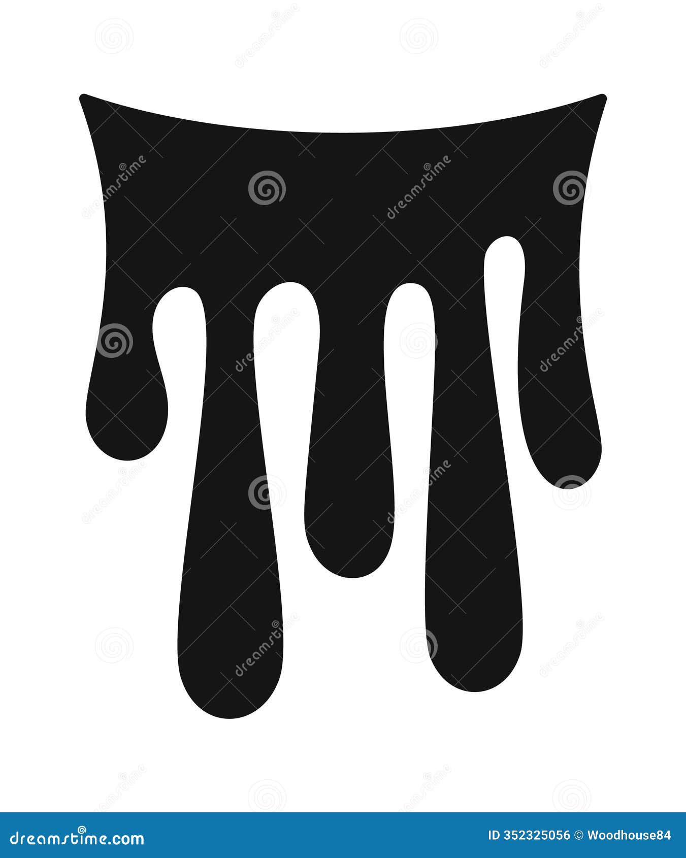 Dripping Liquid Black Doodle Element Vector Illustration ...