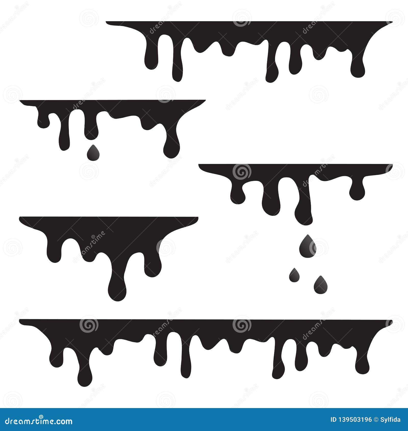 Dripping Liquid, Paint. Vector Illustration Stock Illustration ...