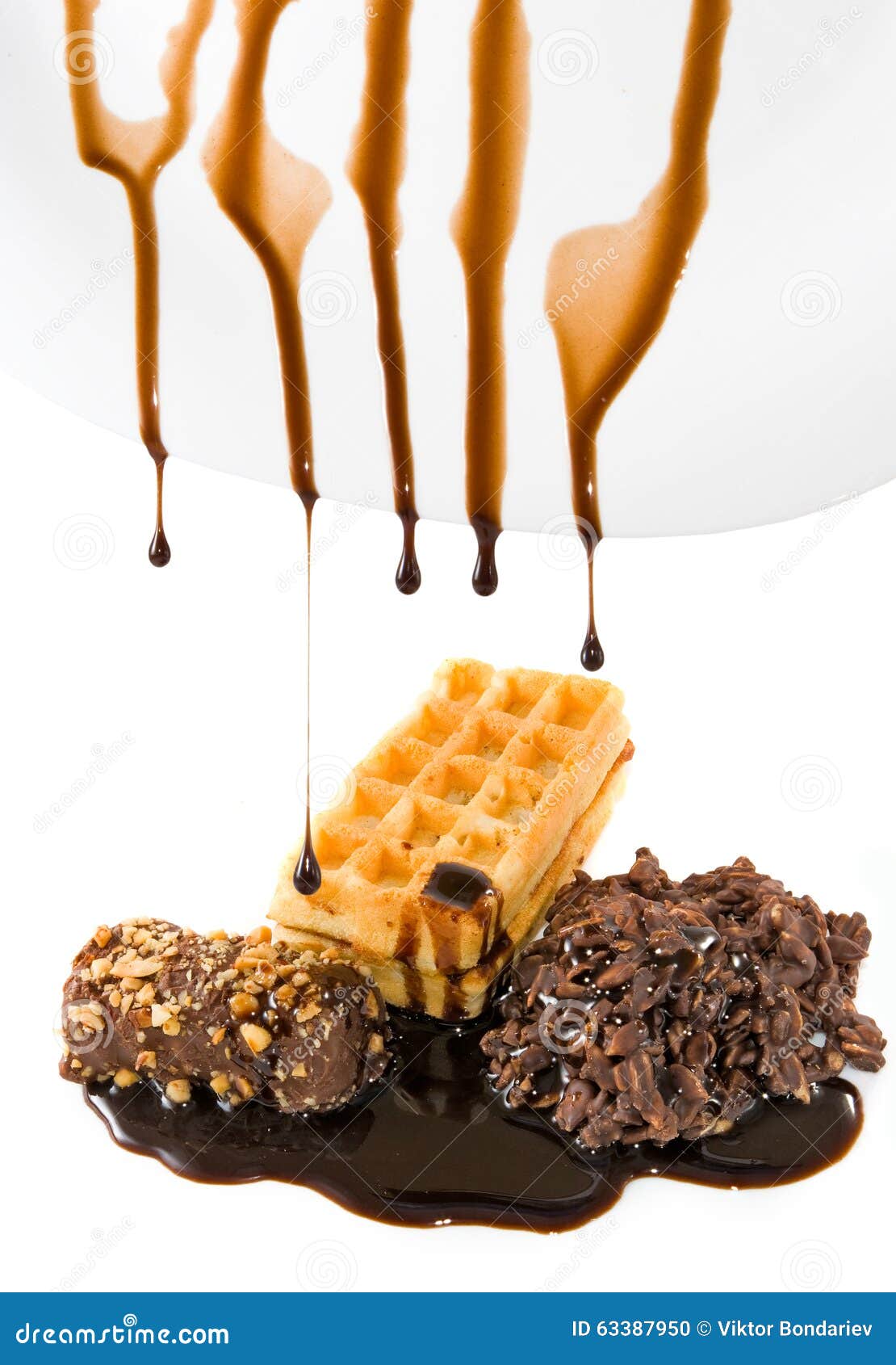 Dripping liquid chocolate stock photo. Image of isolated - 63387950