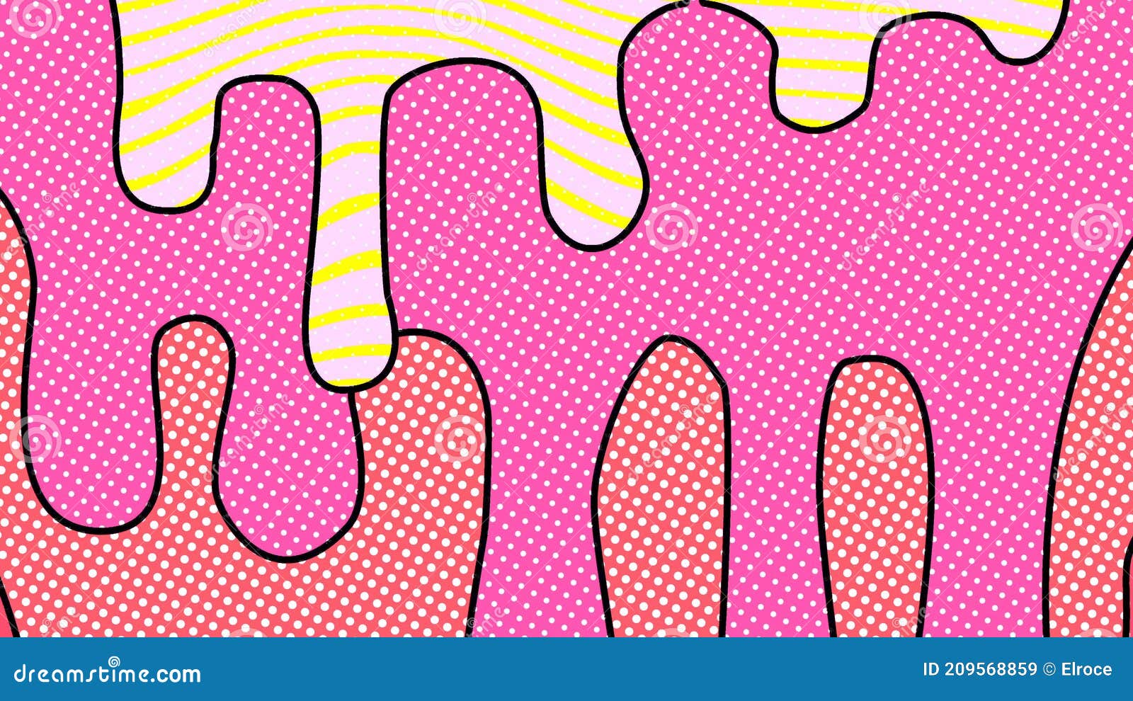 Dripping Liquid in Comic Style,halftone, Textures and Patterns. Stock ...