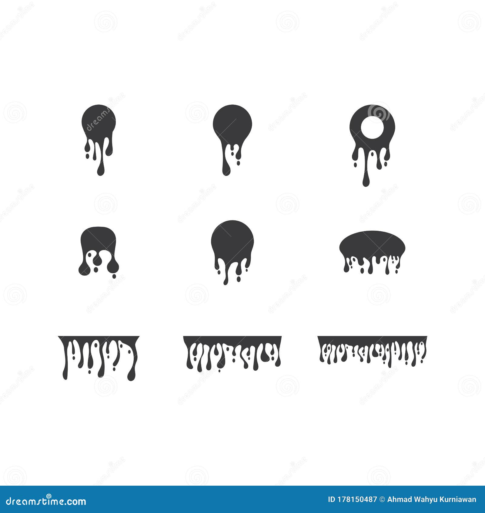 Dripping liquid icon stock vector. Illustration of round - 178150487