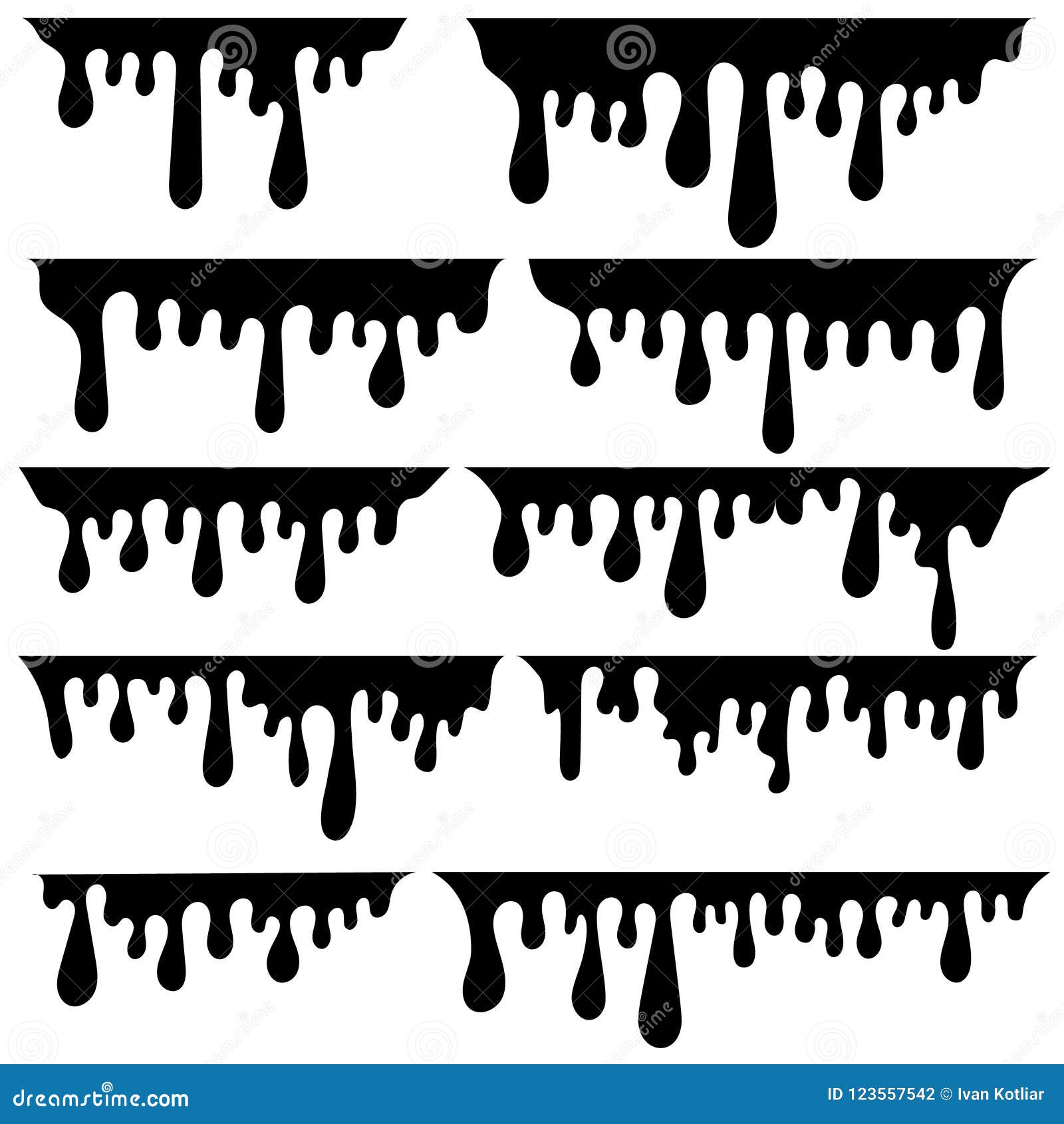 Dripping Liquid. Paint Flows. Current Paint, Stains. Design Element for ...