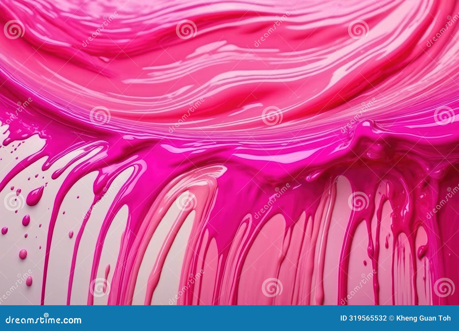 Dripping Liquid Paint, Pink Colorful Abstract Texture Pattern ...