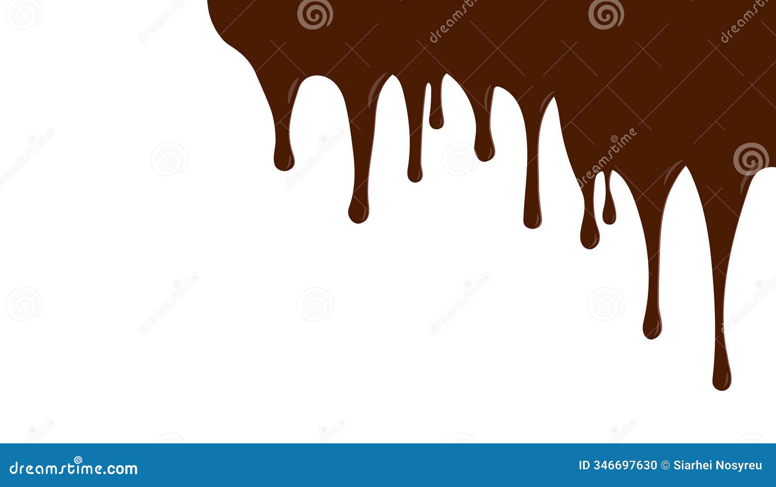 Dripping of Melted Chocolate, Background. Vector Illustration Stock ...