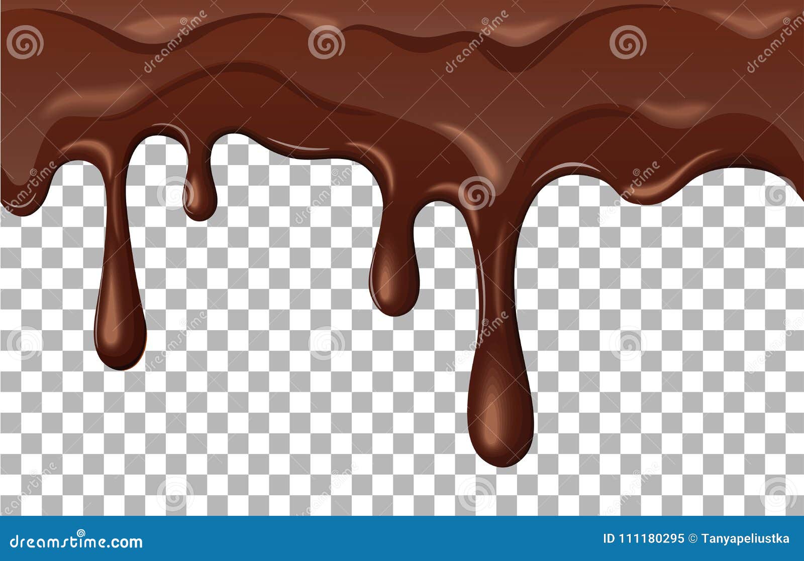 Dripping Melted Chocolate . Vector Illustration Stock Vector ...