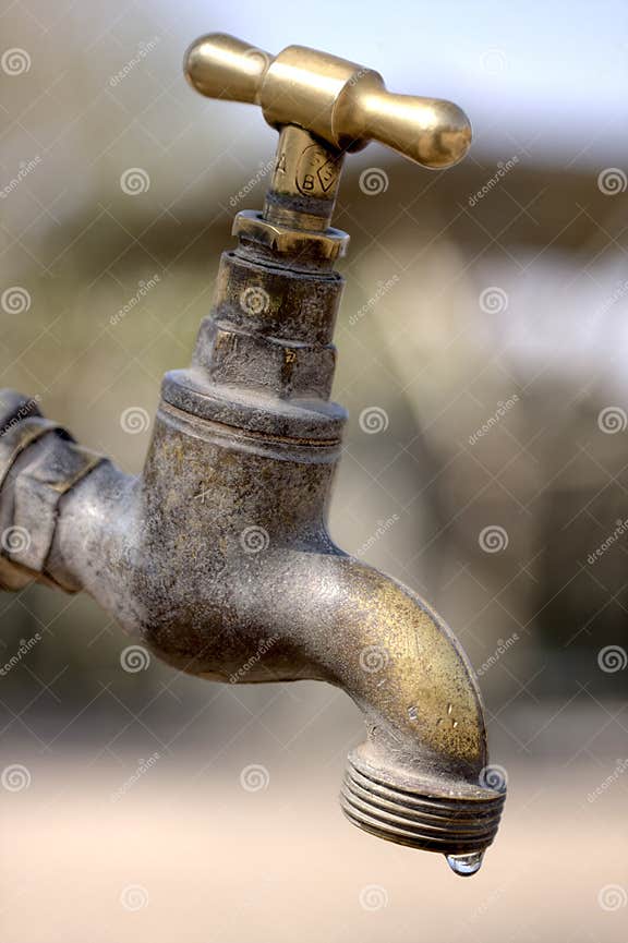 A dripping outdoor tap stock photo. Image of drop, leaking - 16975730