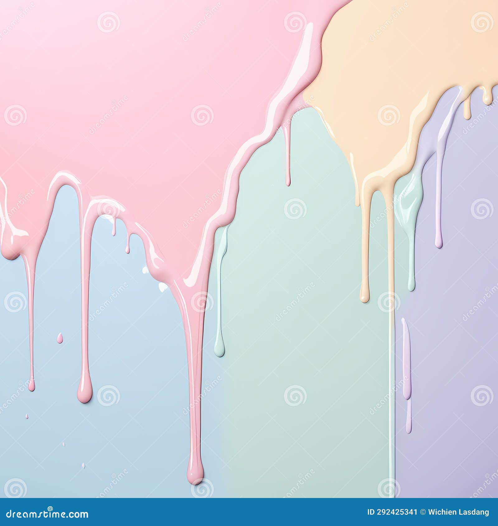 Dripping Paint, Pastel Color, Pastel Image of Paint Slowly Trickling ...