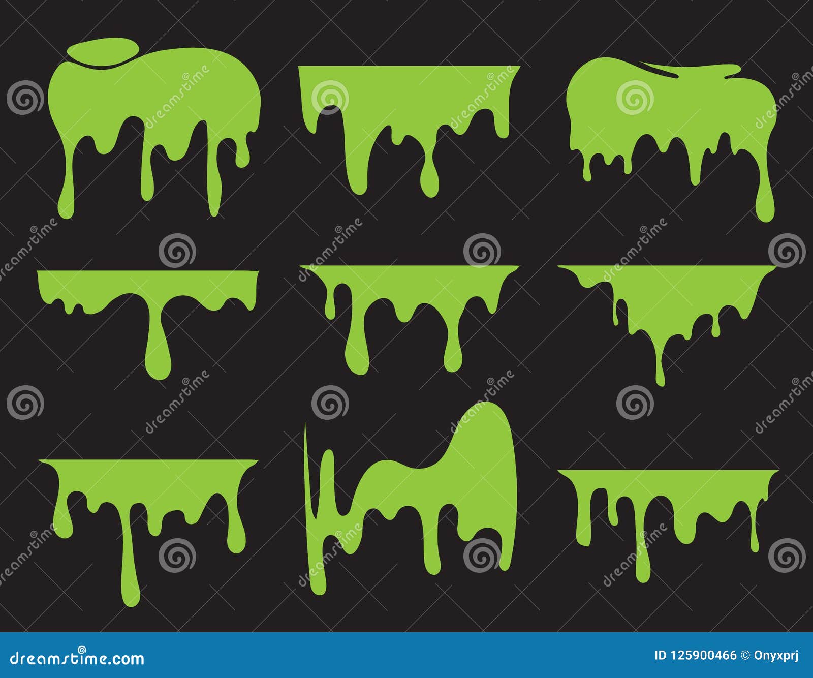 Dripping Paint and Splashes. Vector Illustrations Set Stock Vector ...