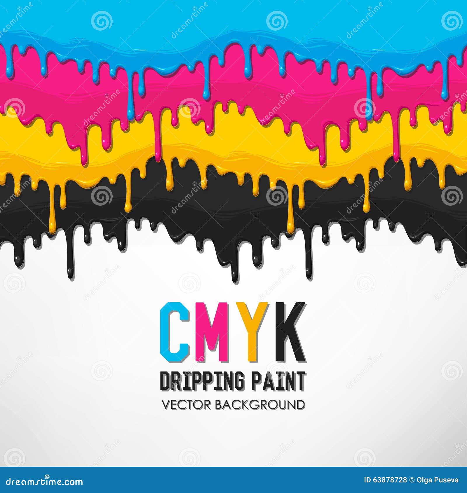 Dripping Paint, Liquid Stains. Oil Or Paint Drops And Splatters. Black ...