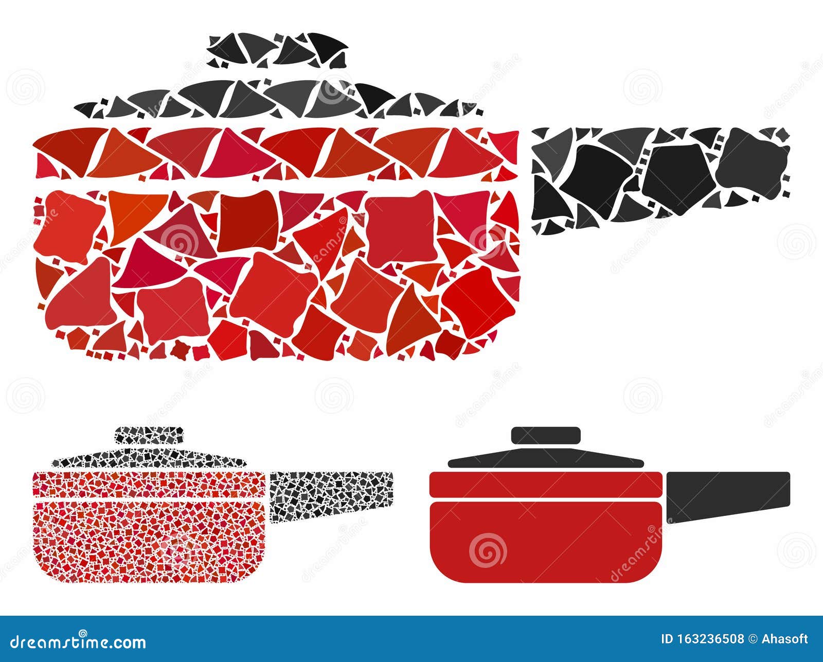 Dripping Pan Mosaic Icon of Unequal Items Stock Illustration ...