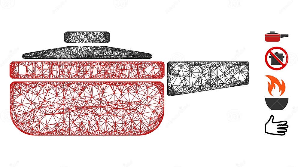 Dripping Pan Web Vector Mesh Illustration Stock Illustration ...