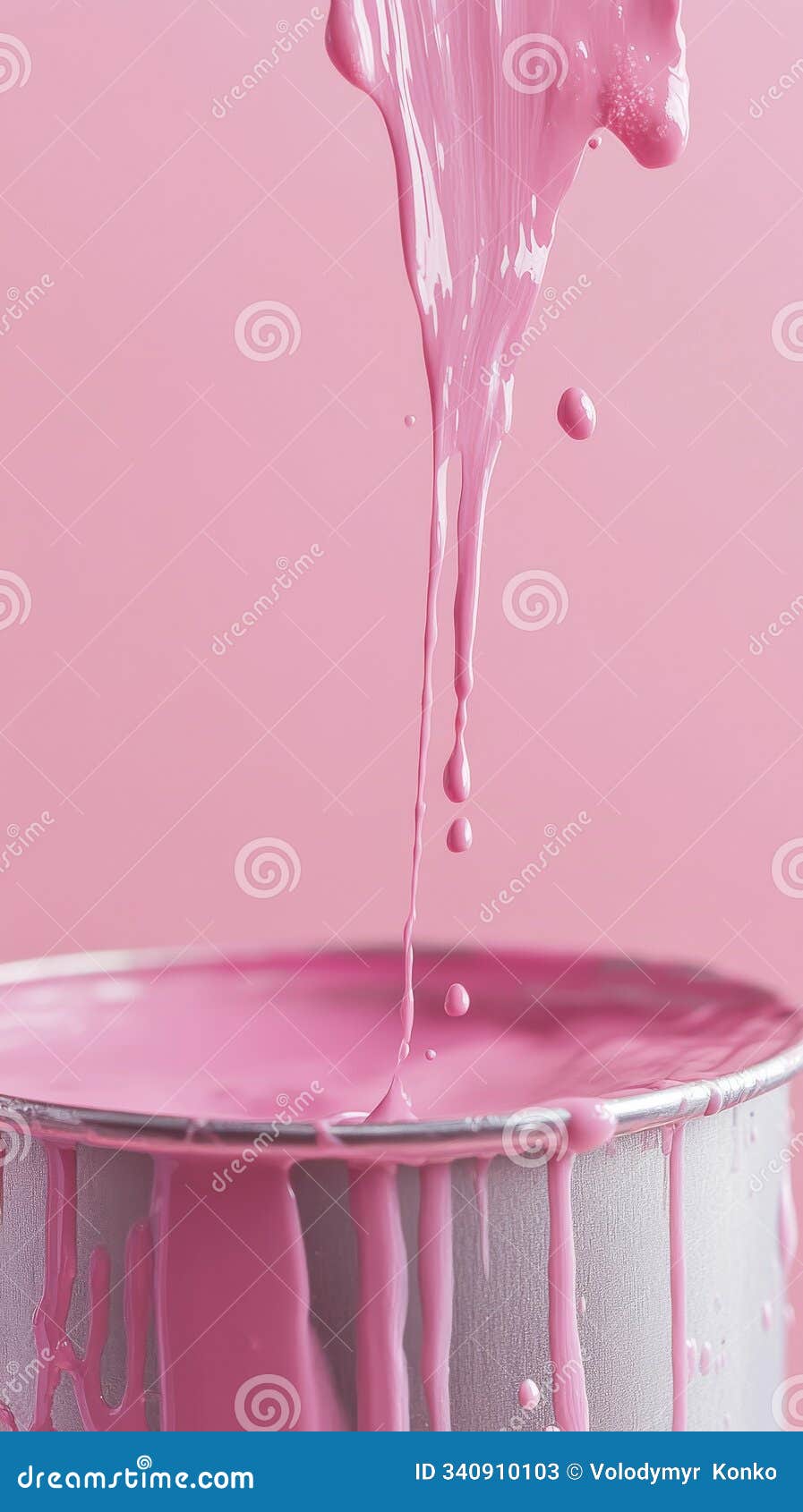 Dripping Pink Paint Against a Soft Background Stock Image - Image of ...