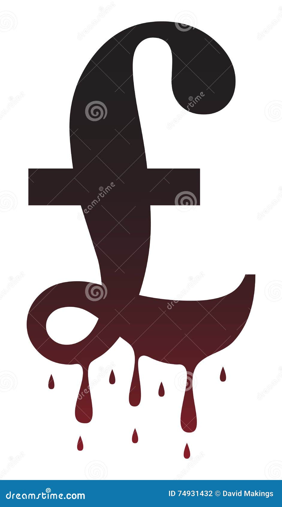 Dripping Pound Sign stock illustration. Illustration of copy - 74931432