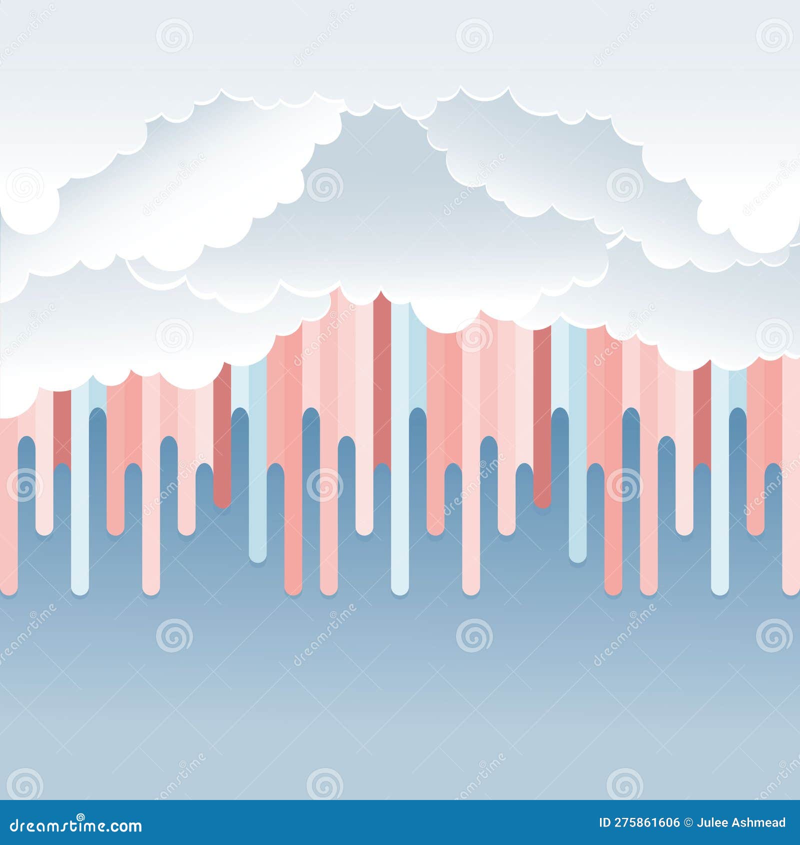 Paint Dripping from Rain Clouds Background Vector Illustration Stock ...