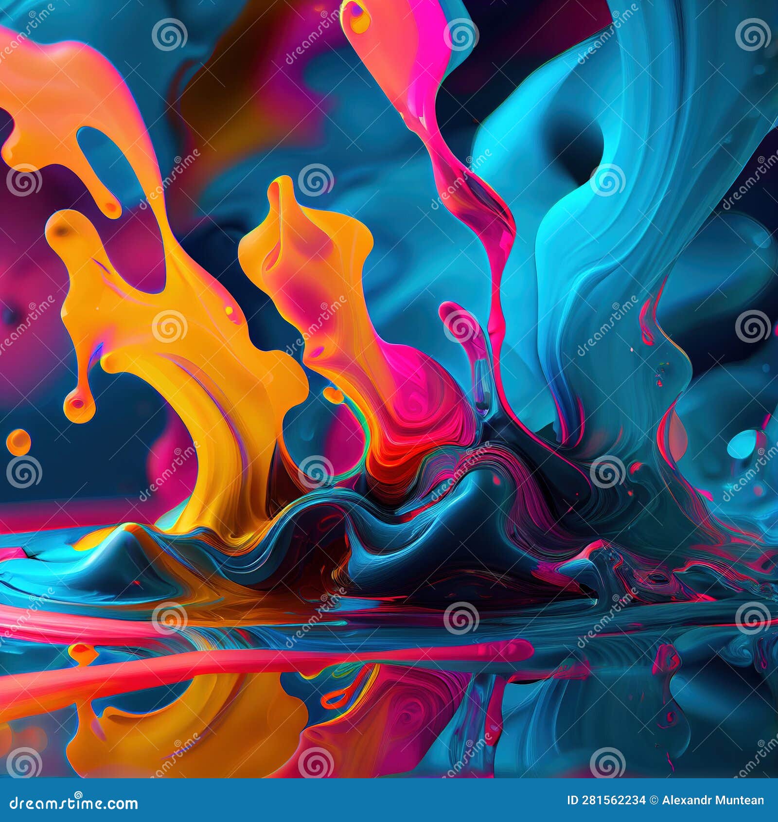 Dripping Rainbow Gradient Color Paint Splashes As Background Header ...