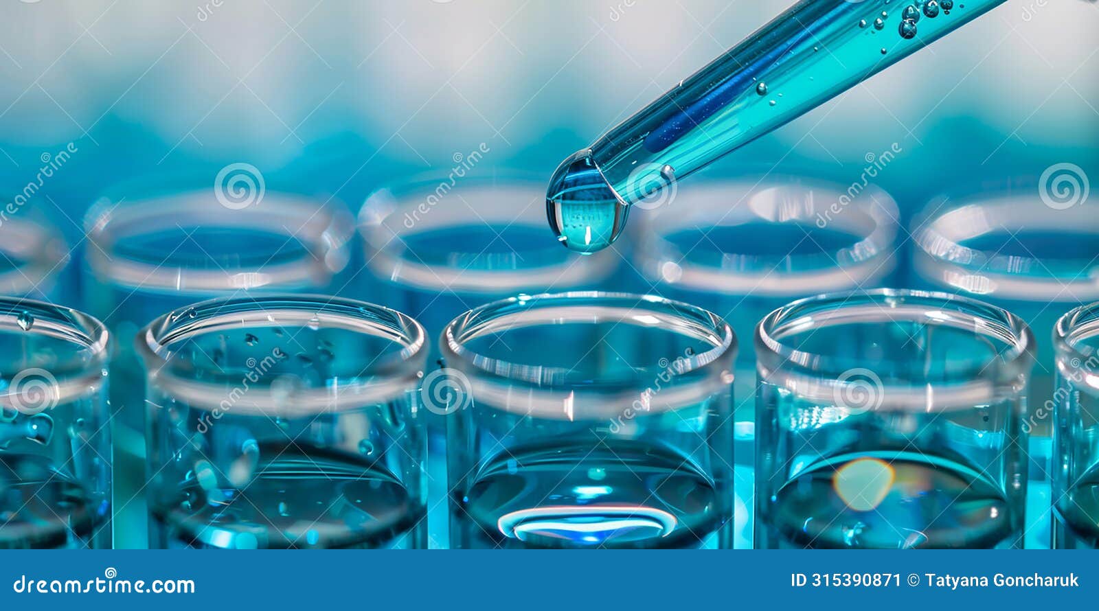 Dripping Reagent into a Test Tube, Close-up. Laboratory Analysis. Stock ...