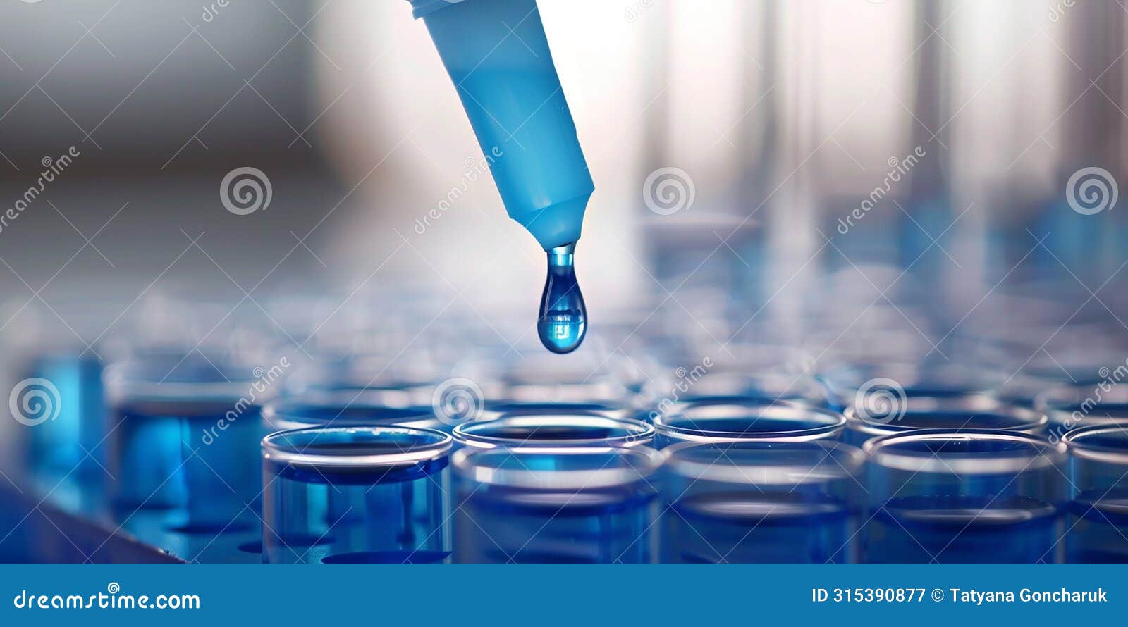 Dripping Reagent into a Test Tube, Close-up. Laboratory Analysis. Stock ...