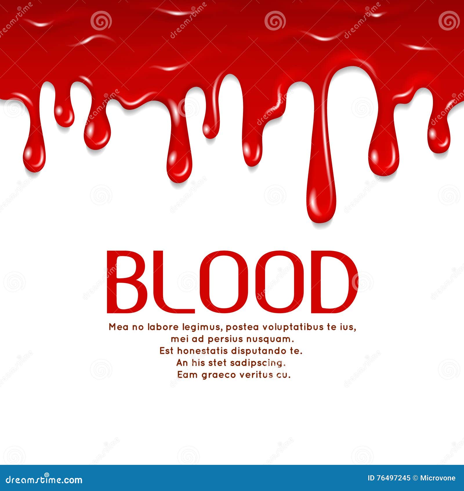 Dripping Seamless Blood. Horror Vector Concept Illustration Stock ...