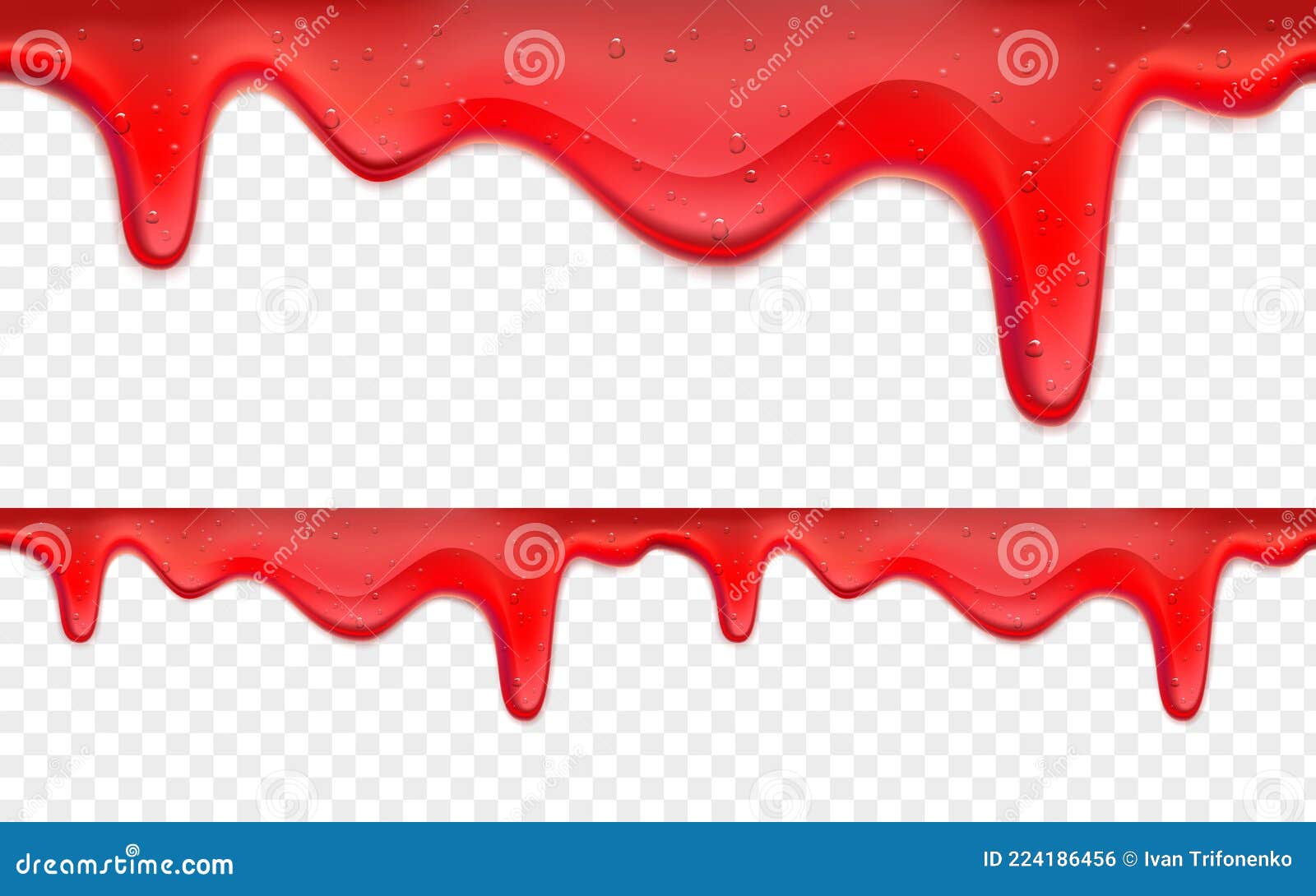 Dripping Strawberry Jam or Slime. Seamless Pattern Stock Vector ...